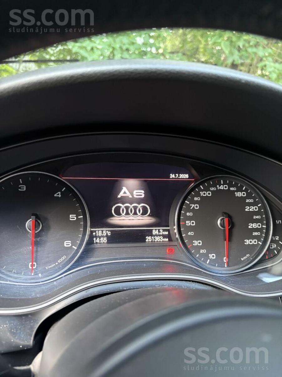 Grey Audi A6 2012 in Riga, with an engine capacity of 3.00 L and mileage of 251 thousand km for 11990 €, photo 11 on AUTOMOTO.COM.LV