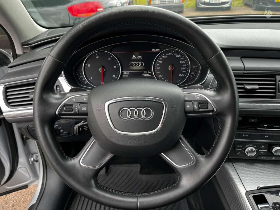 Pelēks Audi A6 2012 Tauragė, ar dzinēja tilpumu 2.97 L un nobraukumu 296 tūkst. km par 8950 €, foto 22 vietnē AUTOMOTO.COM.LV