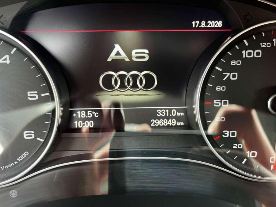 Pelēks Audi A6 2012 Tauragė, ar dzinēja tilpumu 2.97 L un nobraukumu 296 tūkst. km par 8950 €, foto 24 vietnē AUTOMOTO.COM.LV