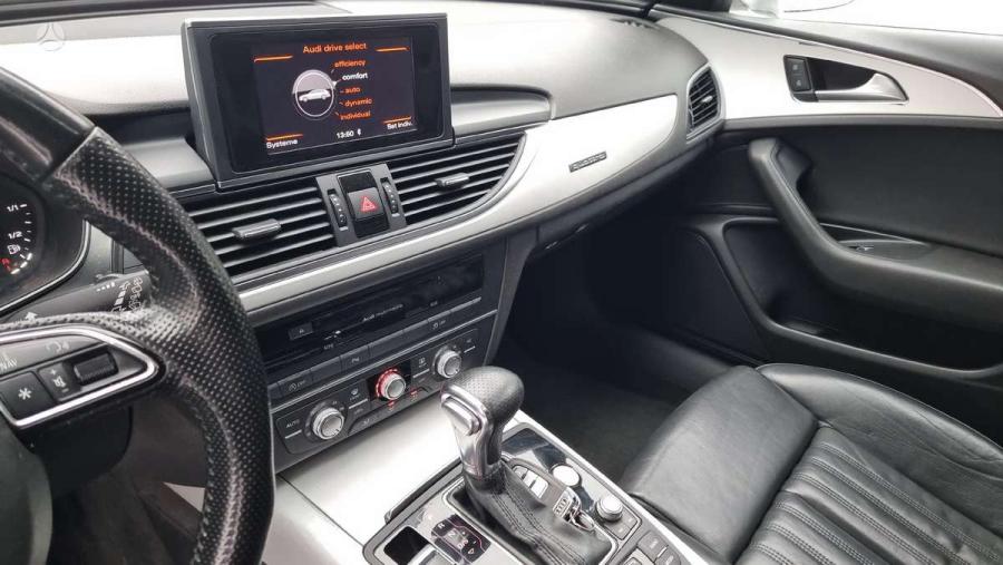 Grey Audi A6 2013 in Vilnius, with an engine capacity of 3.00 L and mileage of 308 thousand km for 9350 €, photo 12 on AUTOMOTO.COM.LV