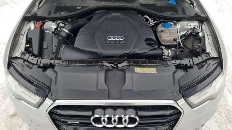 Grey Audi A6 2013 in Vilnius, with an engine capacity of 3.00 L and mileage of 308 thousand km for 9350 €, photo 28 on AUTOMOTO.COM.LV