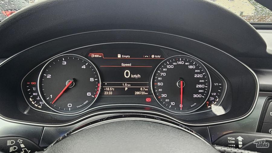 Grey Audi A6 2013 in Prienai, with an engine capacity of 3.00 L and mileage of 287 thousand km for 13300 €, photo 14 on AUTOMOTO.COM.LV