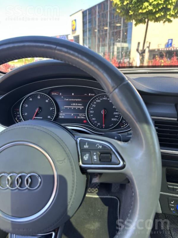 Grey Audi A6 2013 in Riga, with an engine capacity of 3.00 L and mileage of 302 thousand km for 14200 €, photo 10 on AUTOMOTO.COM.LV