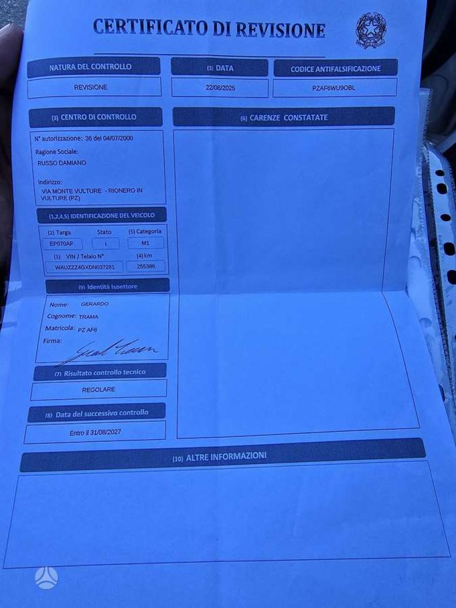 Серый Ауди А6 2013 в Вильнюс, объемом двигателя 1.97 л и пробегом 263 тыс. км за 8350 €, фото 23 на AUTOMOTO.COM.LV