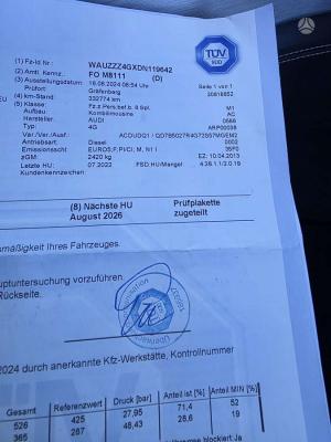 Серый Ауди А6 2013 в Рокишкис, объемом двигателя 2.97 л и пробегом 342 тыс. км за 8400 €, фото 32 на AUTOMOTO.COM.LV