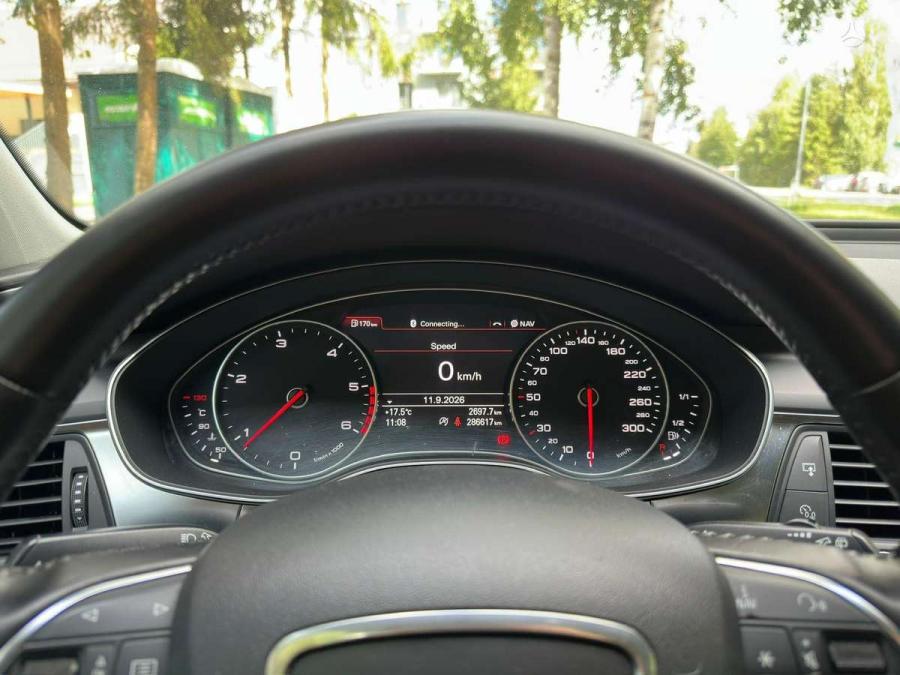 Grey Audi A6 2013 in Vilnius, with an engine capacity of 1.97 L and mileage of 277 thousand km for 7900 €, photo 32 on AUTOMOTO.COM.LV
