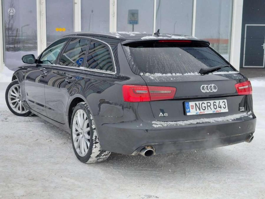 Grey Audi A6 2014 in Vilnius, with an engine capacity of 2.97 L and mileage of 305 thousand km for 12500 €, photo 4 on AUTOMOTO.COM.LV