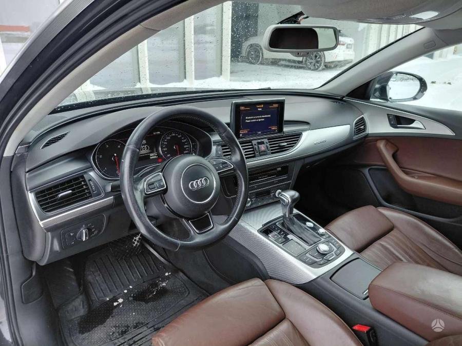 Grey Audi A6 2014 in Vilnius, with an engine capacity of 2.97 L and mileage of 305 thousand km for 12500 €, photo 7 on AUTOMOTO.COM.LV