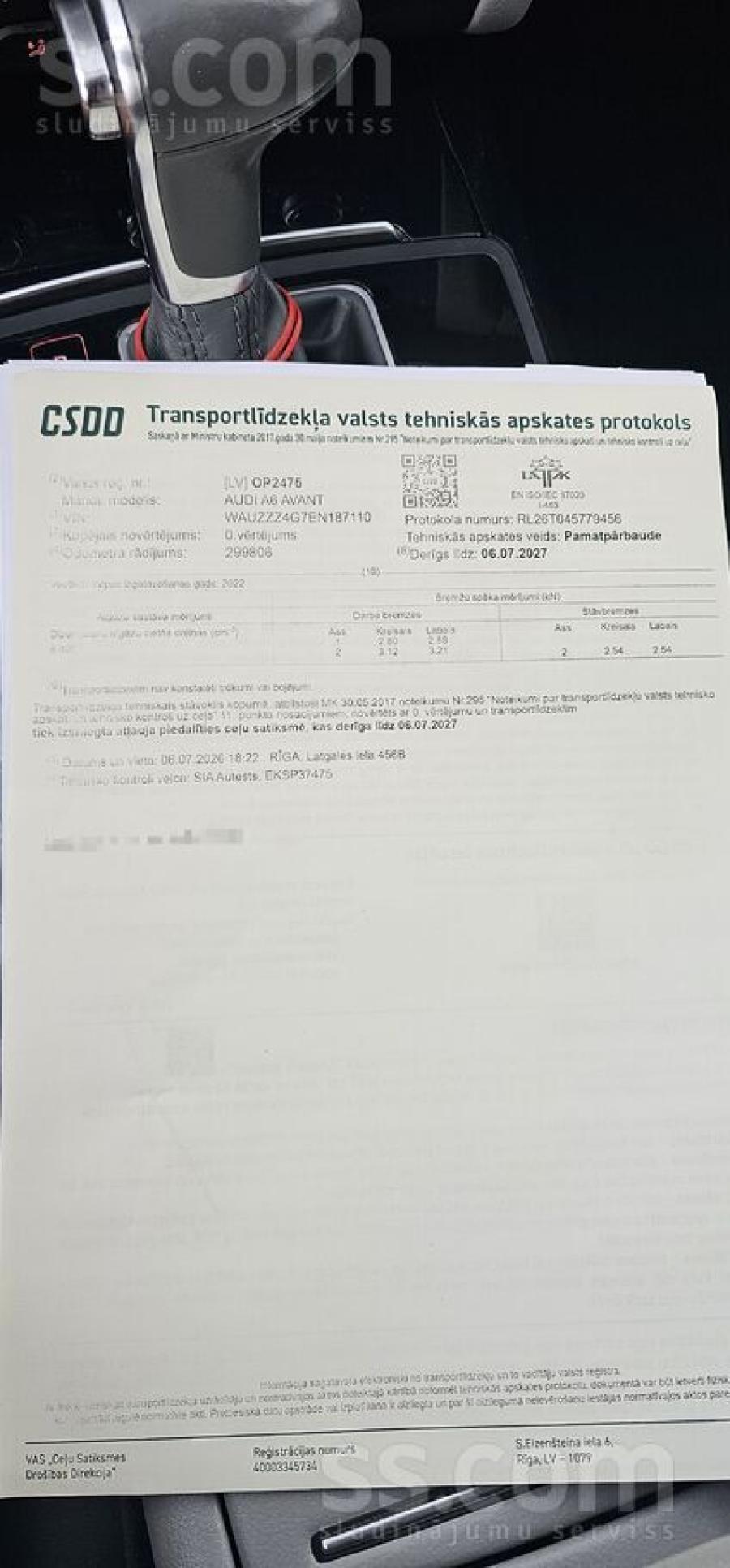 Grey Audi A6 2014 in Riga, with an engine capacity of 3.00 L and mileage of 300 thousand km for 10000 €, photo 19 on AUTOMOTO.COM.LV