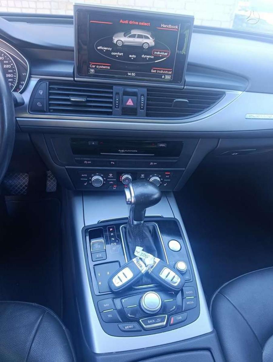 Grey Audi A6 2014 in Rokiskis, with an engine capacity of 2.97 L and mileage of 321 thousand km for 6300 €, photo 11 on AUTOMOTO.COM.LV
