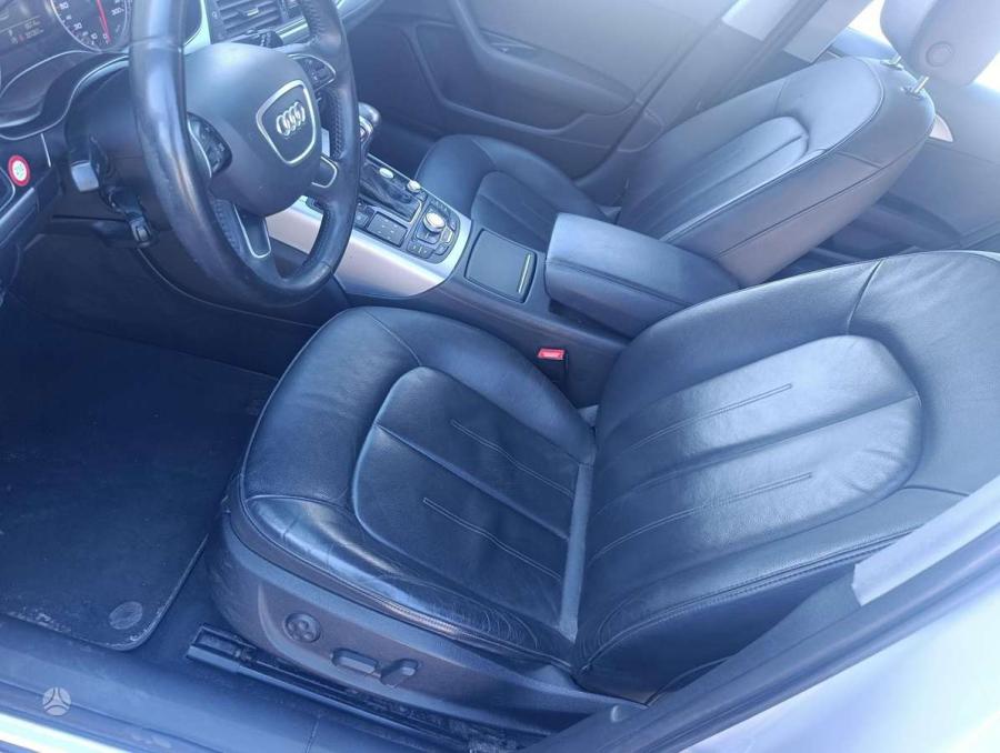 Grey Audi A6 2014 in Rokiskis, with an engine capacity of 2.97 L and mileage of 321 thousand km for 6300 €, photo 13 on AUTOMOTO.COM.LV