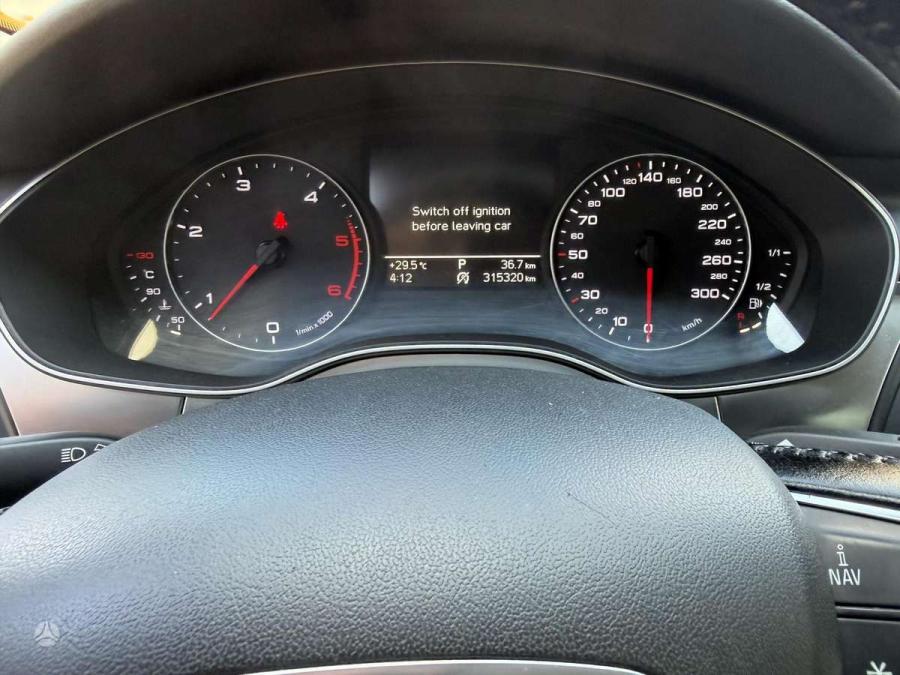 Pelēks Audi A6 2014 Kauņa, ar dzinēja tilpumu 3.00 L un nobraukumu 300 tūkst. km par 8950 €, foto 15 vietnē AUTOMOTO.COM.LV