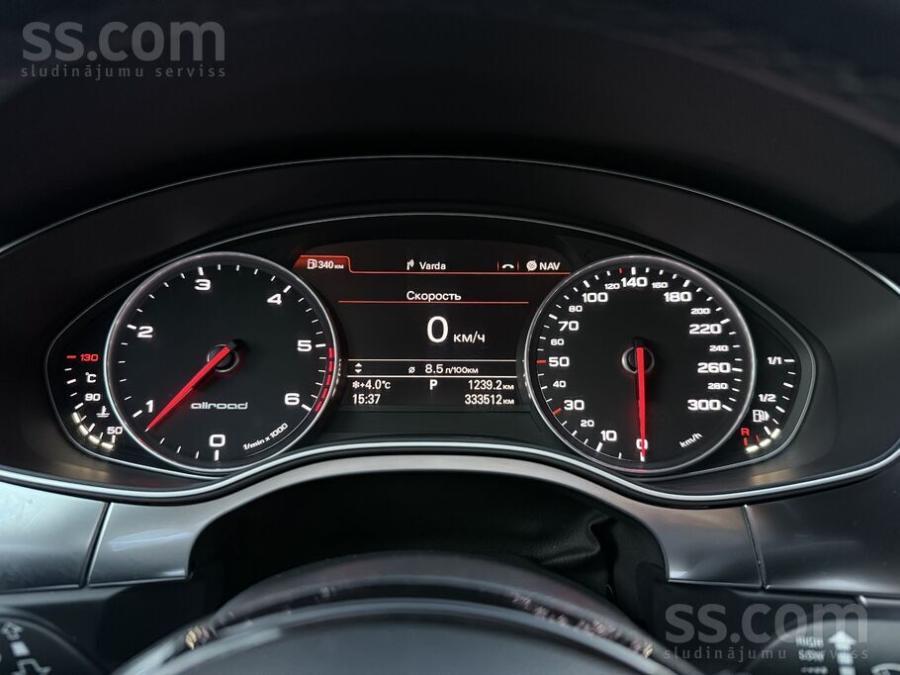 Grey Audi A6 2014 in Riga, with an engine capacity of 3.00 L and mileage of 334 thousand km for 12700 €, photo 18 on AUTOMOTO.COM.LV
