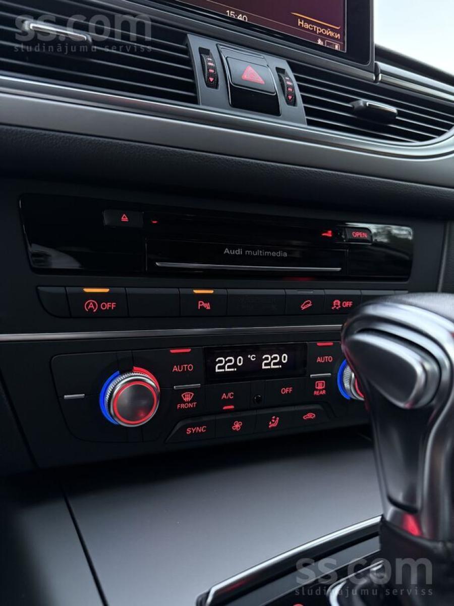 Grey Audi A6 2014 in Riga, with an engine capacity of 3.00 L and mileage of 334 thousand km for 12700 €, photo 19 on AUTOMOTO.COM.LV