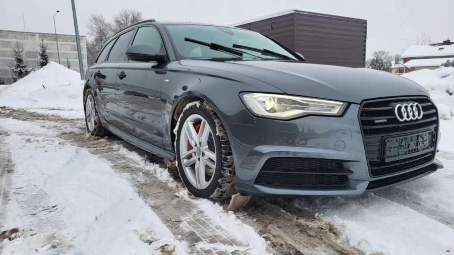 Grey Audi A6 2015 in Jonava, with an engine capacity of 2.97 L and mileage of 256 thousand km for 13800 €, photo 1 on AUTOMOTO.COM.LV