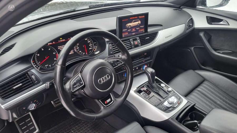 Grey Audi A6 2015 in Jonava, with an engine capacity of 2.97 L and mileage of 256 thousand km for 13800 €, photo 9 on AUTOMOTO.COM.LV