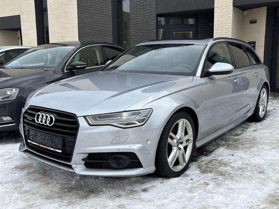 Grey Audi A6 2015 in Vilnius, with an engine capacity of 2.97 L and mileage of 210 thousand km for 10700 €, photo 1 on AUTOMOTO.COM.LV