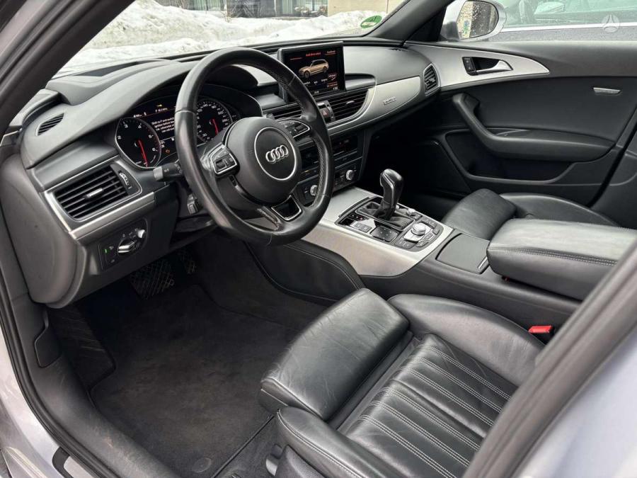 Grey Audi A6 2015 in Vilnius, with an engine capacity of 2.97 L and mileage of 210 thousand km for 10700 €, photo 6 on AUTOMOTO.COM.LV