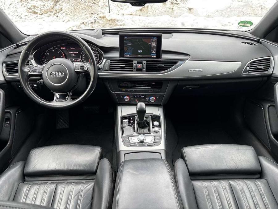 Grey Audi A6 2015 in Vilnius, with an engine capacity of 2.97 L and mileage of 210 thousand km for 10700 €, photo 10 on AUTOMOTO.COM.LV