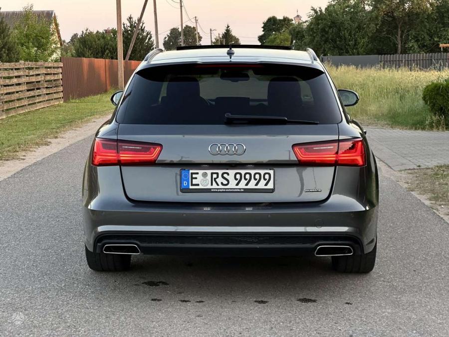 Grey Audi A6 2015 in Vilnius, with an engine capacity of 2.97 L and mileage of 215 thousand km for 18999 €, photo 10 on AUTOMOTO.COM.LV