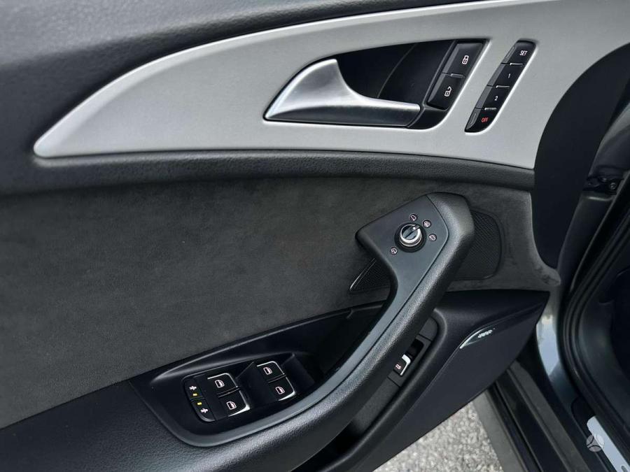 Grey Audi A6 2015 in Vilnius, with an engine capacity of 2.97 L and mileage of 215 thousand km for 18999 €, photo 31 on AUTOMOTO.COM.LV