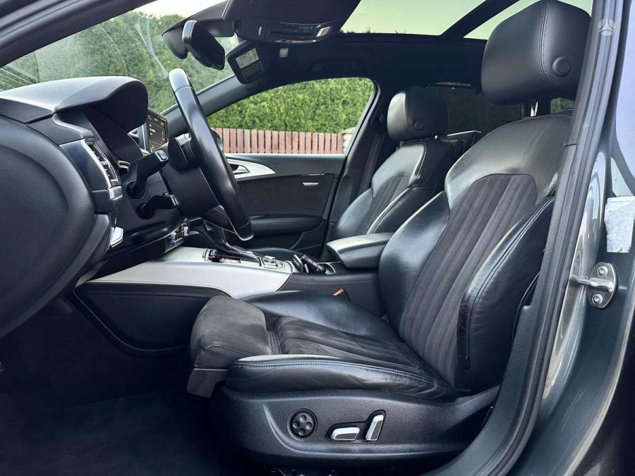 Grey Audi A6 2015 in Vilnius, with an engine capacity of 2.97 L and mileage of 215 thousand km for 18999 €, photo 35 on AUTOMOTO.COM.LV