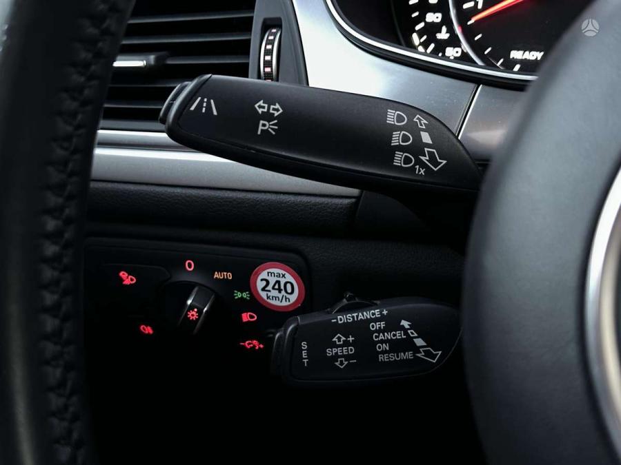 Grey Audi A6 2015 in Vilnius, with an engine capacity of 2.97 L and mileage of 215 thousand km for 18999 €, photo 40 on AUTOMOTO.COM.LV