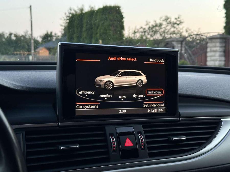 Grey Audi A6 2015 in Vilnius, with an engine capacity of 2.97 L and mileage of 215 thousand km for 18999 €, photo 44 on AUTOMOTO.COM.LV