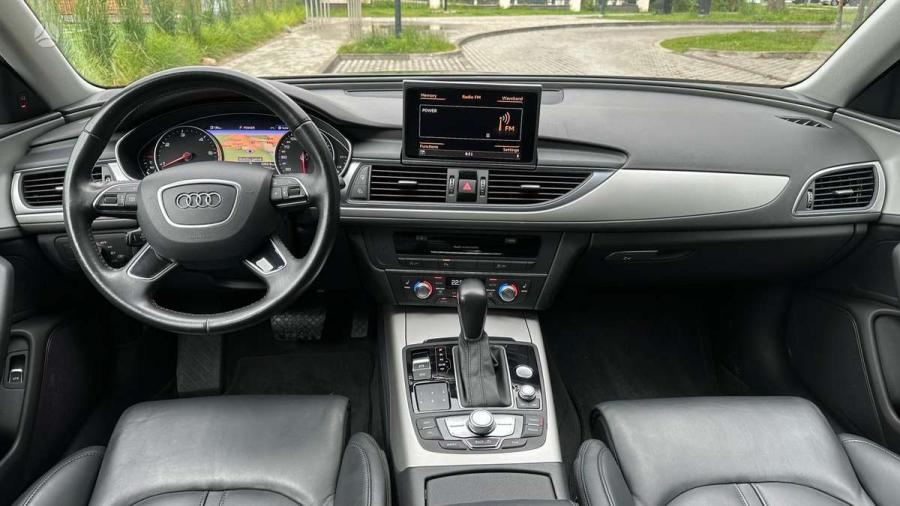 Grey Audi A6 2015 in Vilnius, with an engine capacity of 1.97 L and mileage of 271 thousand km for 12900 €, photo 19 on AUTOMOTO.COM.LV