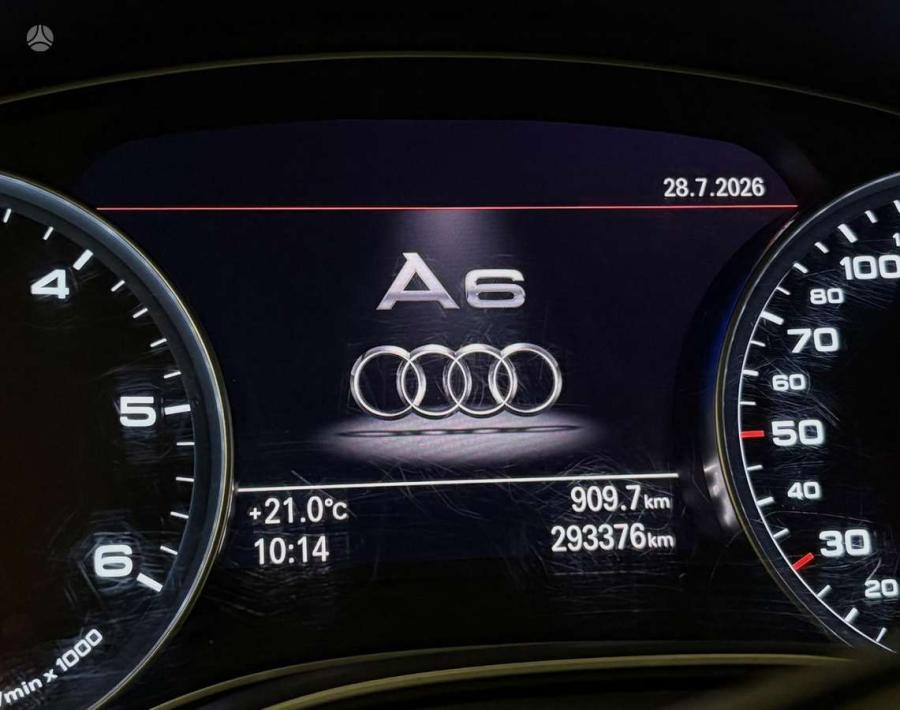 Grey Audi A6 2015 in Marijampole, with an engine capacity of 1.97 L and mileage of 293 thousand km for 13999 €, photo 4 on AUTOMOTO.COM.LV