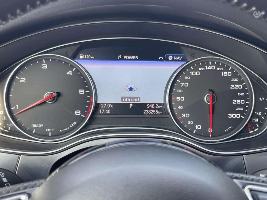 Grey Audi A6 2015 in Vilnius, with an engine capacity of 3.00 L and mileage of 239 thousand km for 17950 €, photo 21 on AUTOMOTO.COM.LV