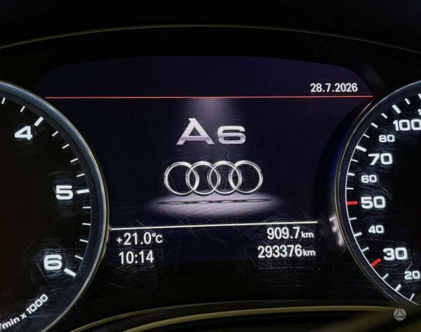 Grey Audi A6 2015 in Marijampole, with an engine capacity of 1.97 L and mileage of 293 thousand km for 13750 €, photo 5 on AUTOMOTO.COM.LV