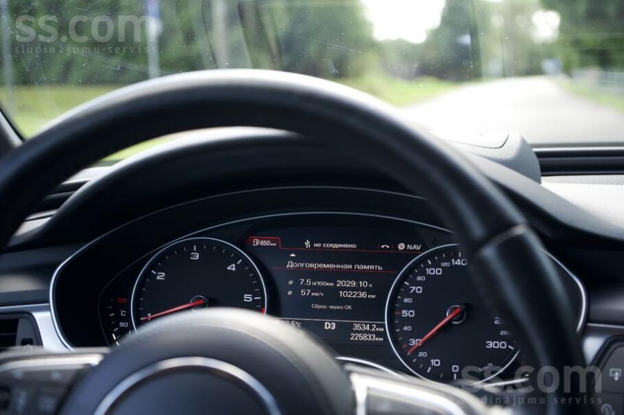 Grey Audi A6 2015 in Riga, with an engine capacity of 3.00 L and mileage of 226 thousand km for 21900 €, photo 26 on AUTOMOTO.COM.LV