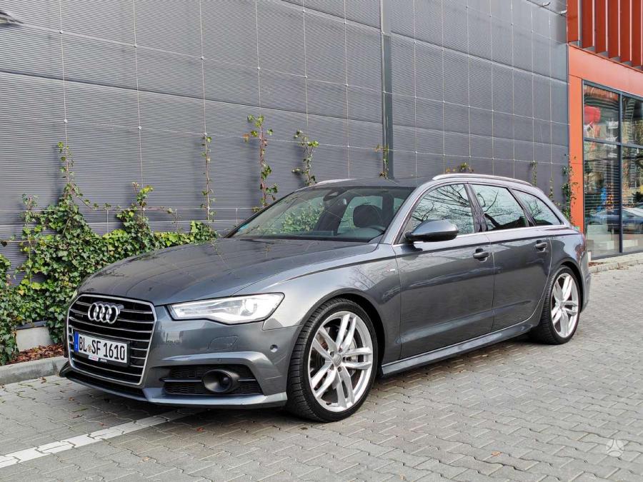 Grey Audi A6 2016 in Klaipeda, with an engine capacity of 2.97 L and mileage of 237 thousand km for 16999 €, photo 1 on AUTOMOTO.COM.LV