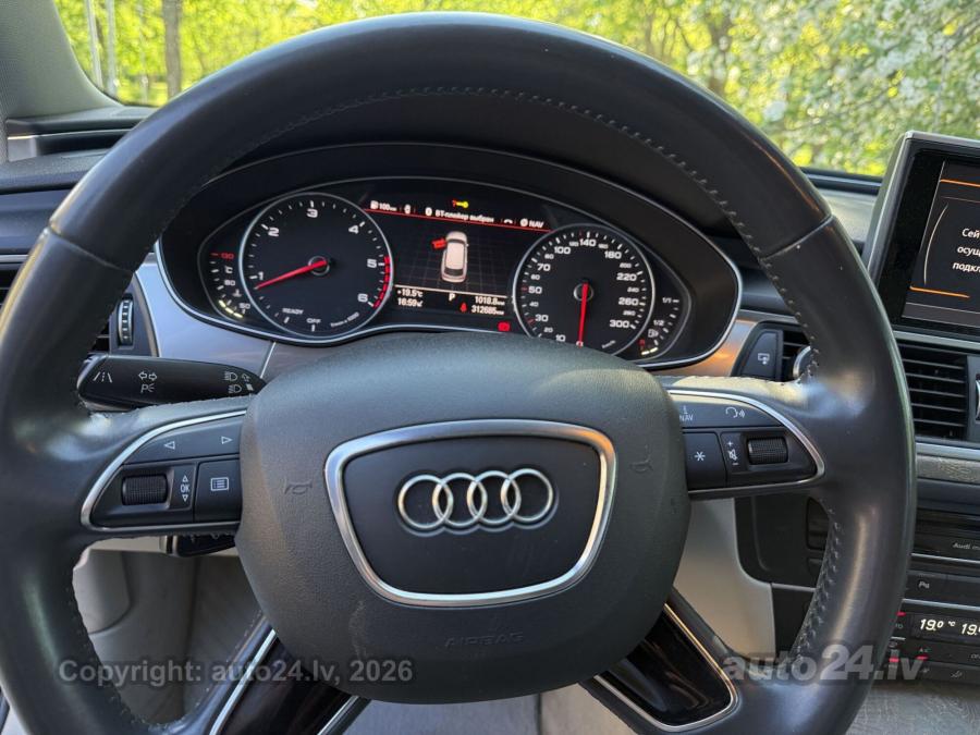 Grey Audi A6 2016 in Tallinn, with an engine capacity of 3.00 L and mileage of 312 thousand km for 14555 €, photo 16 on AUTOMOTO.COM.LV