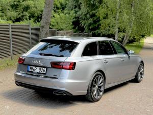 Grey Audi A6 2016 in Vilnius, with an engine capacity of 3.00 L and mileage of 307 thousand km for 10900 €, photo 6 on AUTOMOTO.COM.LV