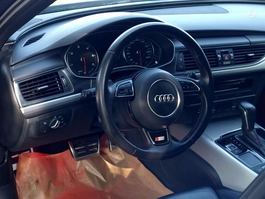 Grey Audi A6 2016 in Vilnius, with an engine capacity of 2.97 L and mileage of 198 thousand km for 20199 €, photo 13 on AUTOMOTO.COM.LV