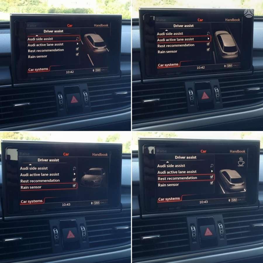 Grey Audi A6 2016 in Vilnius, with an engine capacity of 2.97 L and mileage of 198 thousand km for 20199 €, photo 41 on AUTOMOTO.COM.LV