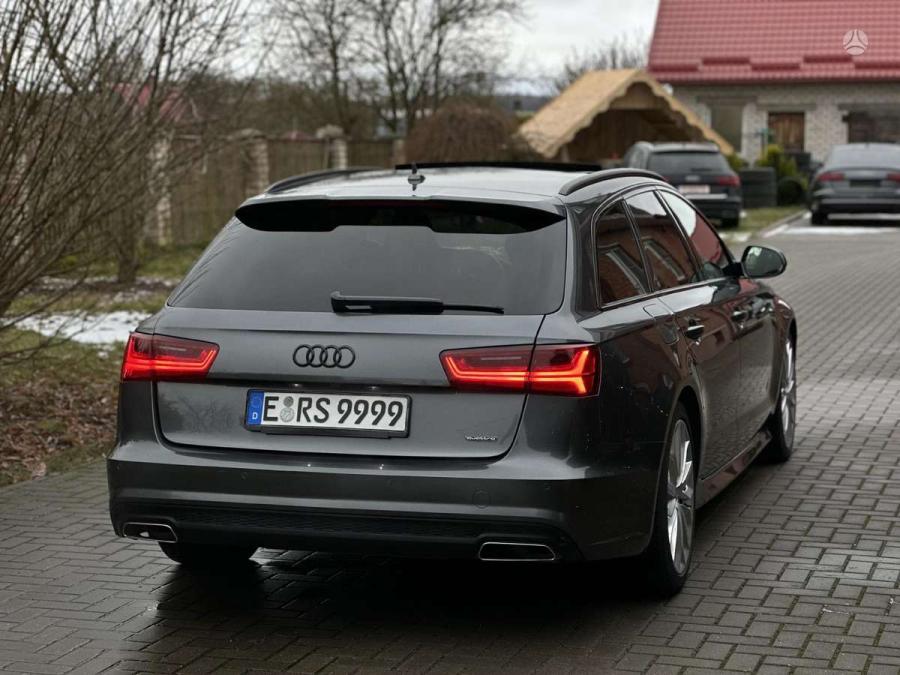Grey Audi A6 2017 in Vilnius, with an engine capacity of 2.97 L and mileage of 160 thousand km for 21550 €, photo 11 on AUTOMOTO.COM.LV