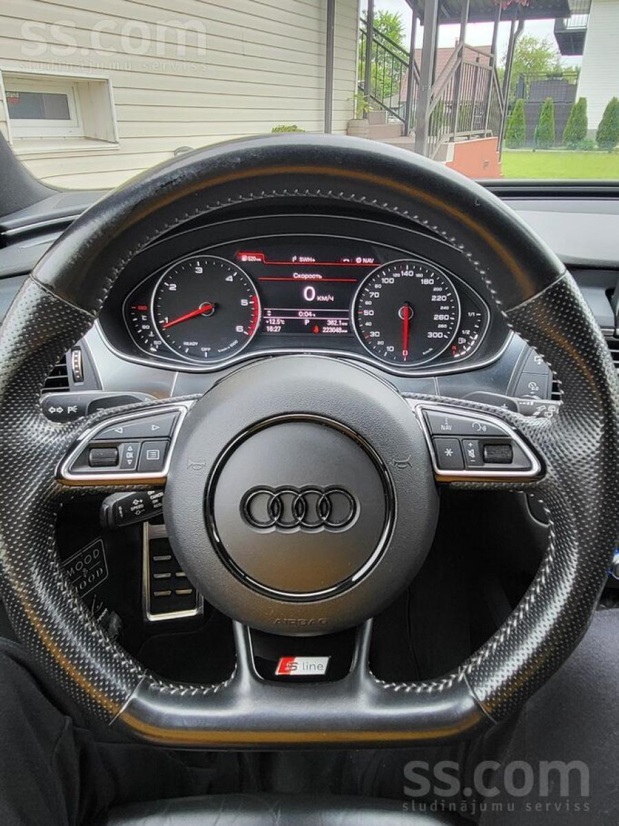 Grey Audi A6 2017 in Riga, with an engine capacity of 2.00 L and mileage of 223 thousand km for 20500 €, photo 12 on AUTOMOTO.COM.LV