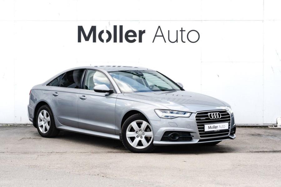 Grey Audi A6 2018 in Riga, with an engine capacity of 2.00 L and mileage of 112 thousand km for 15950 €, photo 3 on AUTOMOTO.COM.LV