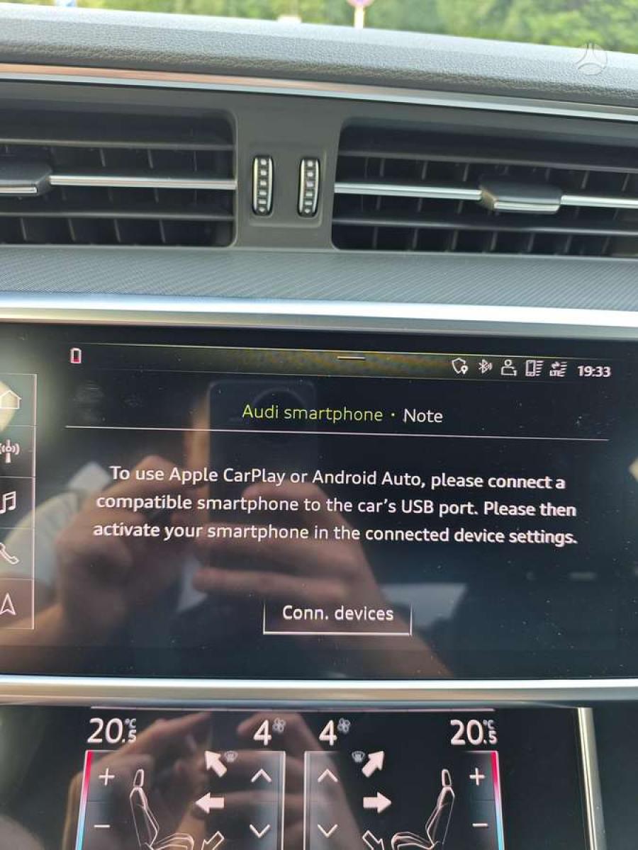 Grey Audi A6 2018 in Vilnius, with an engine capacity of 2.97 L and mileage of 102 thousand km for 24999 €, photo 56 on AUTOMOTO.COM.LV