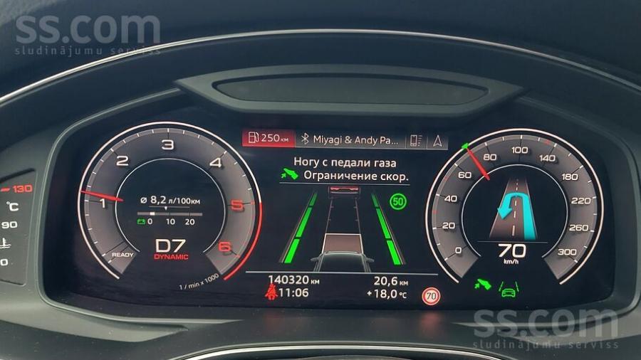 Grey Audi A6 2018 in Riga, with an engine capacity of 2.00 L and mileage of 140 thousand km for 23900 €, photo 17 on AUTOMOTO.COM.LV