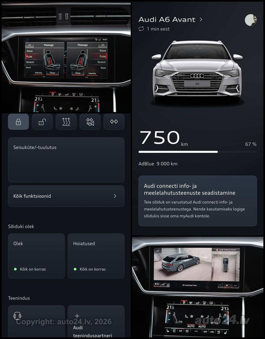 Grey Audi A6 2019 in Tartu, with an engine capacity of 3.00 L and mileage of 193 thousand km for 24999 €, photo 27 on AUTOMOTO.COM.LV