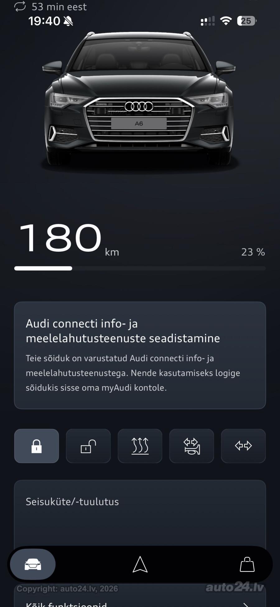 Серый Ауди А6 2019 в Таллин, объемом двигателя 2.00 л и пробегом 105 тыс. км за 27999 €, фото 14 на AUTOMOTO.COM.LV