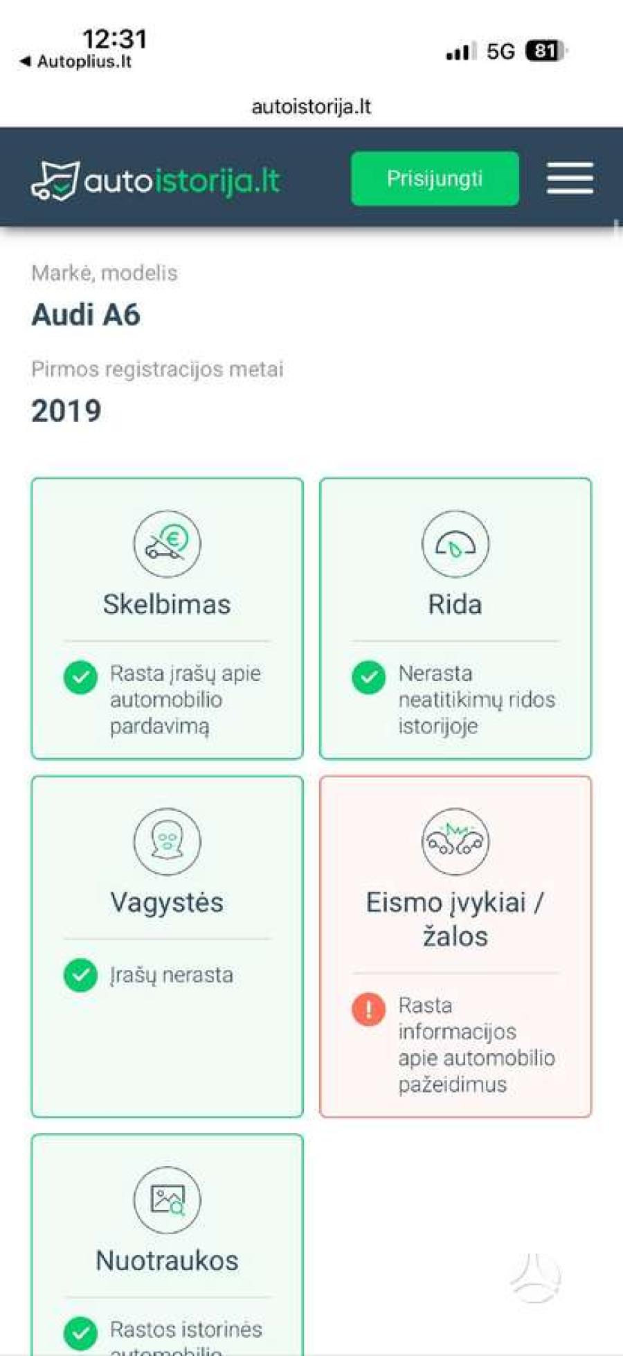 Grey Audi A6 2020 in Siauliai, with an engine capacity of 1.97 L and mileage of 101 thousand km for 29500 €, photo 20 on AUTOMOTO.COM.LV