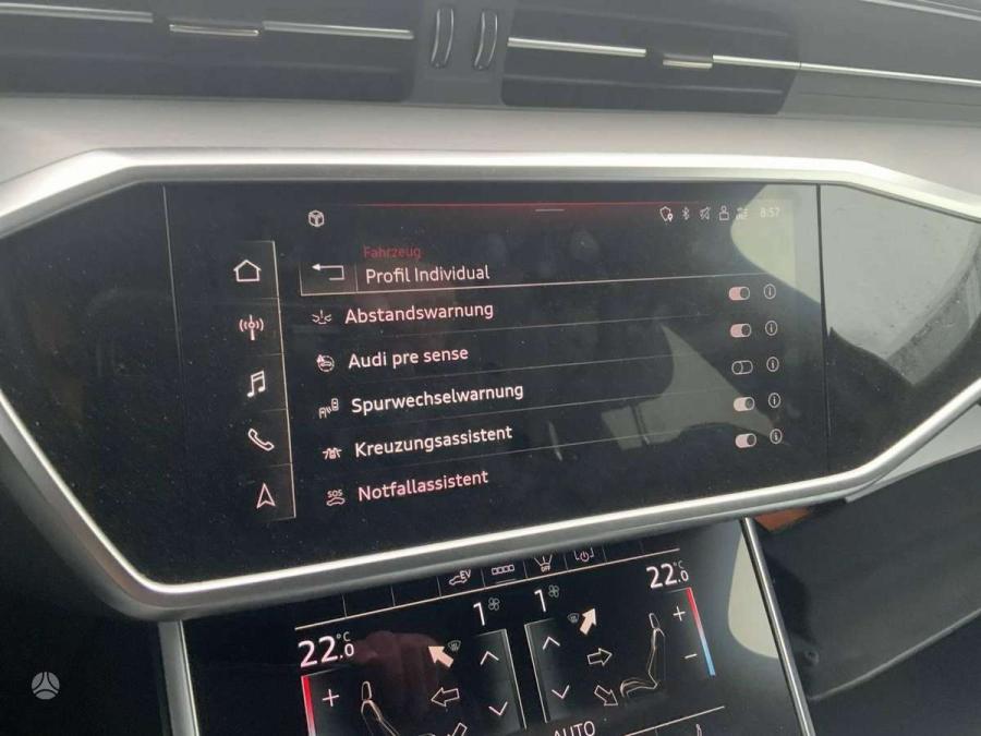 Pelēks Audi A6 2021 Viļņa, ar dzinēja tilpumu 1.98 L un nobraukumu 195 tūkst. km par 26222 €, foto 9 vietnē AUTOMOTO.COM.LV
