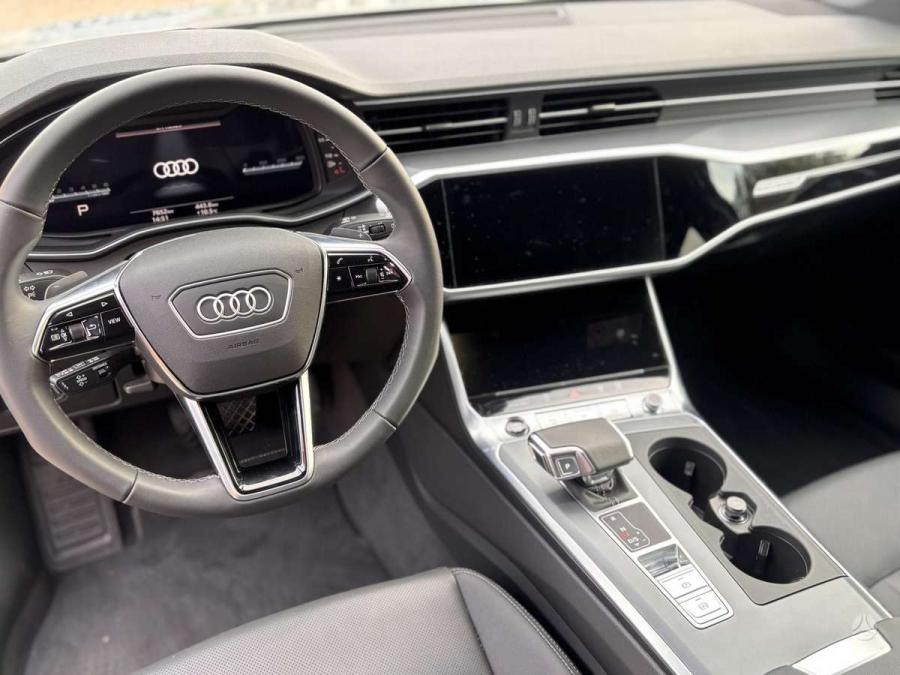 Grey Audi A6 2025 in Vilnius, with an engine capacity of 2.97 L and mileage of 10 thousand km for 55000 €, photo 6 on AUTOMOTO.COM.LV