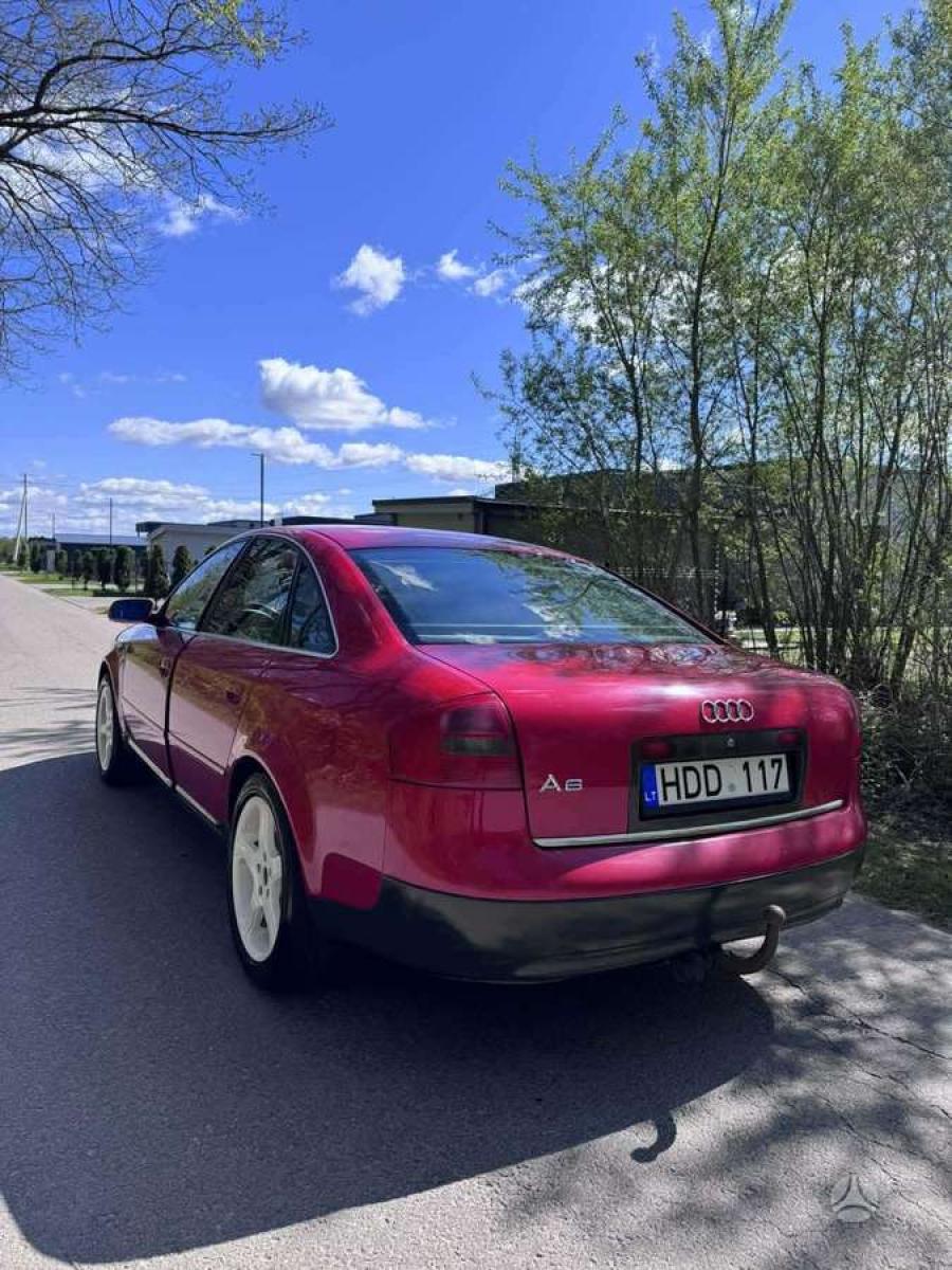 Red Audi A6 1999 in Kaunas, with an engine capacity of 2.40 L and mileage of 320 thousand km for 1650 €, photo 4 on AUTOMOTO.COM.LV