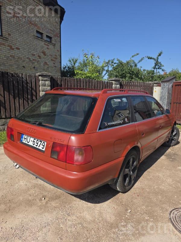 Red Audi A6 1995 in Jelgava, with an engine capacity of 2.50 L and mileage of 741 thousand km for 850 €, photo 4 on AUTOMOTO.COM.LV